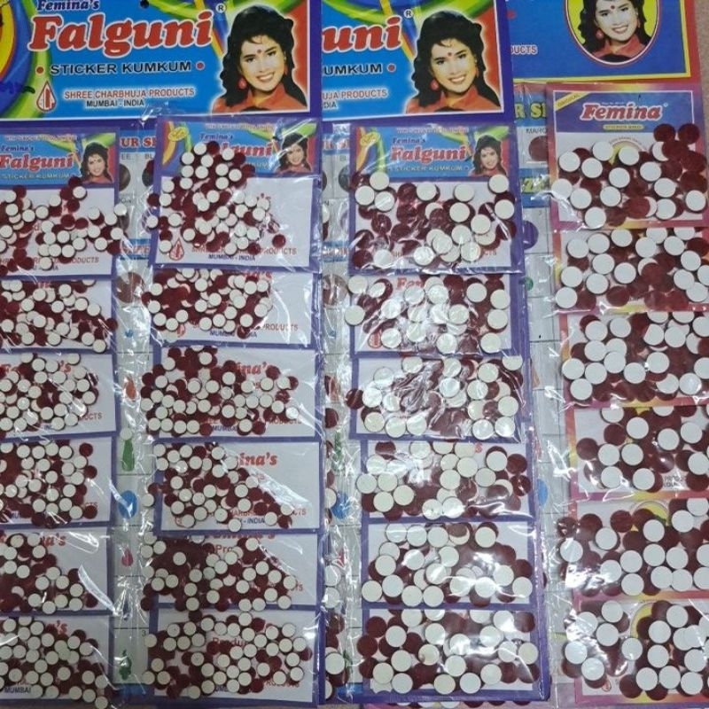 Maroon Bindi/ Marron Pottu Small Packet (3mm, 3.5mm, 4mm, 8mm) | Shopee ...