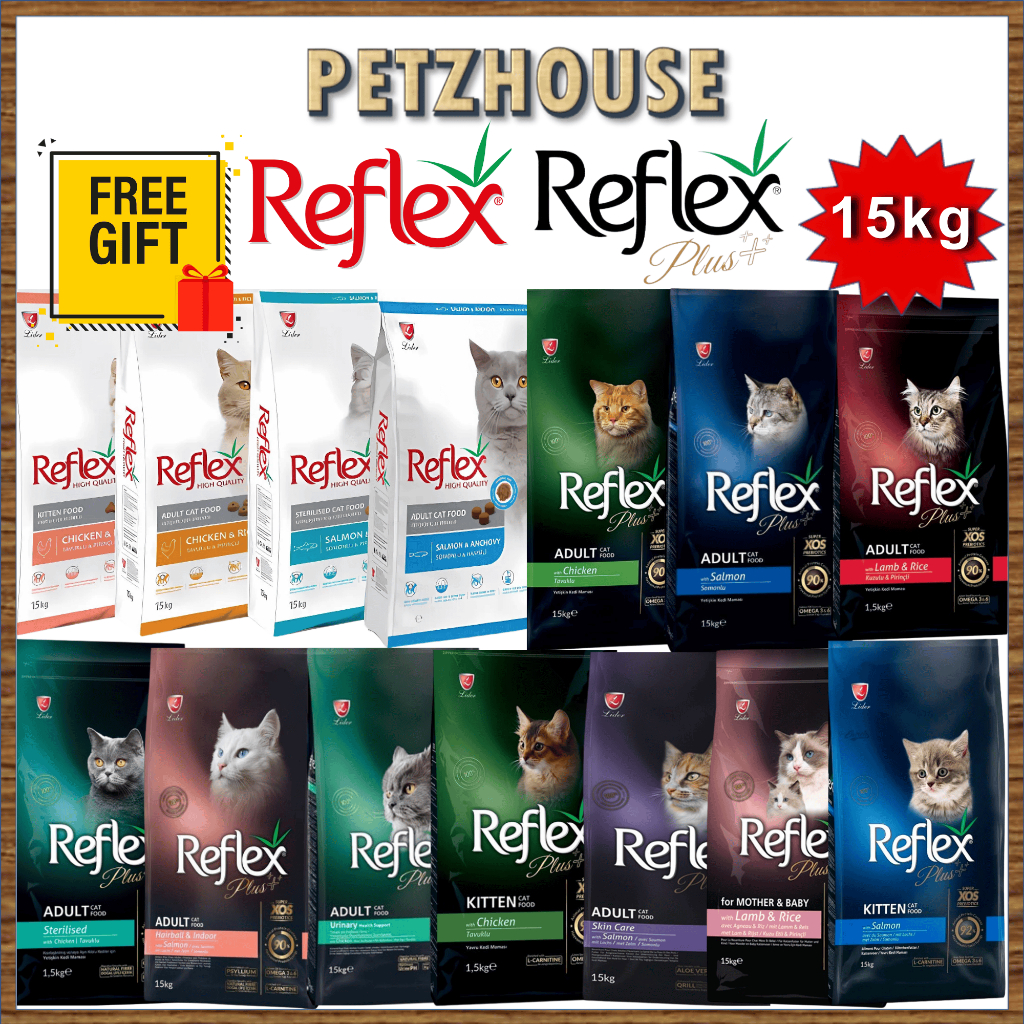 Reflex Cat Food 15kg Makanan Kucing 猫粮 猫饼 Cat Dry Food | Shopee Malaysia
