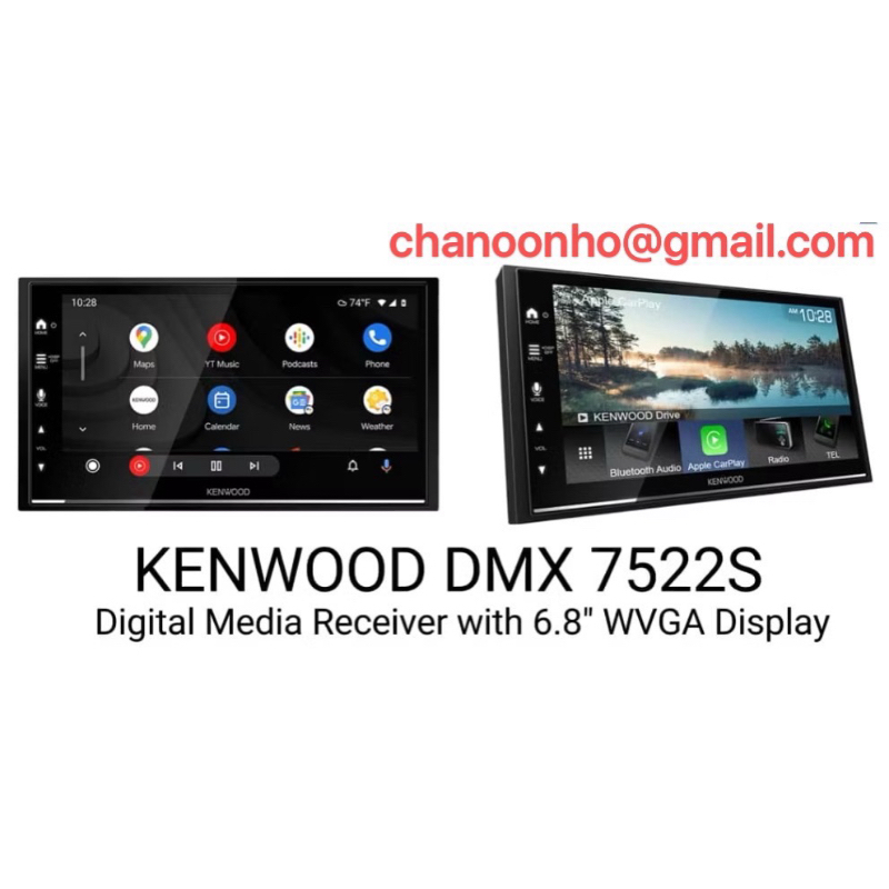 KENWOOD DMX7522S - Digital Media Receiver with 6.8" WVGA Display / Wired & Wireless Apple ...
