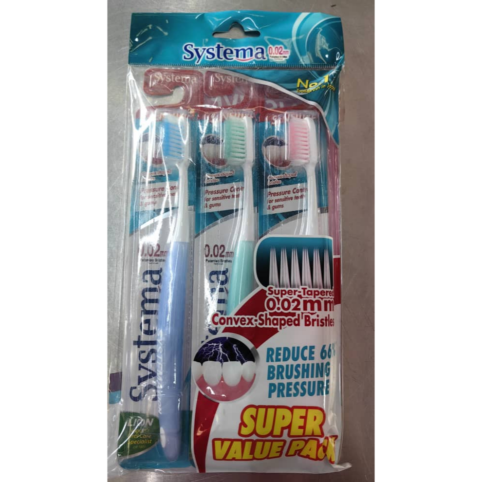 000E20 SYSTEMA TB SENSITIVE TOOTHBRUSH (3U) | Shopee Malaysia
