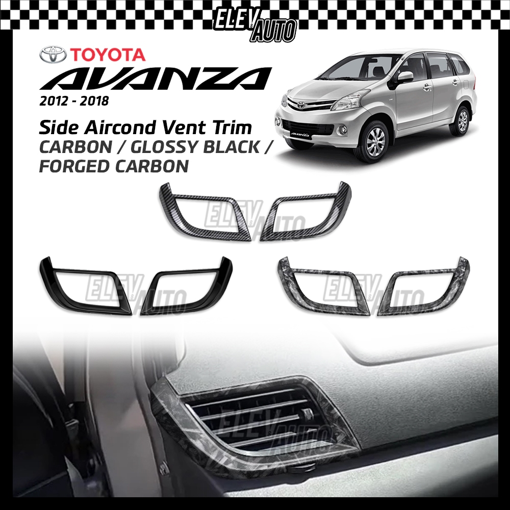 Toyota Avanza 2012 - 2018 Side Aircond Vent Trim Carbon Black Interior ...