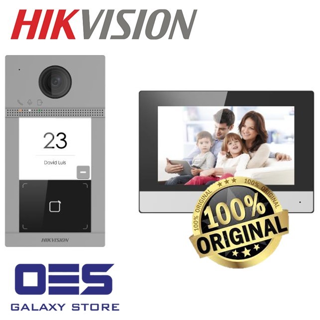 HIKVISION DS-KIS604-P(C) Network 2MP 7-inch Screen w/ IR, Wi-Fi, Built ...