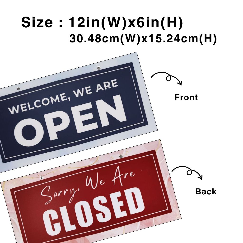 [CUSTOM print] Open close Sign - open closed signage | Shopee Malaysia