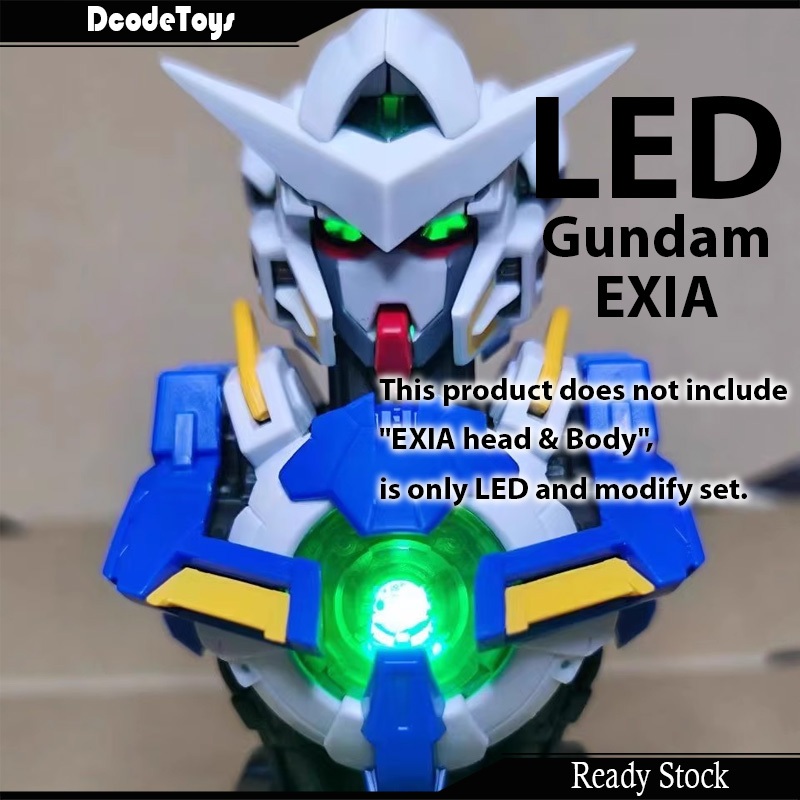 LED Gundam Exia Light USB set for BANDAI MS Mechanical Bust 02 MSN-02 Bust head use gunpla PG MG ...