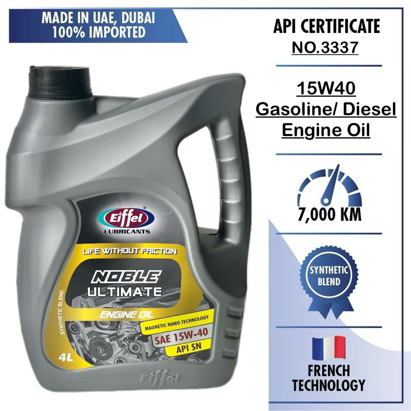 （Sarawak）Ready Stock （EIFFEL Engine Oil NOBLE ULTIMATE SN 4L-15W40 ...