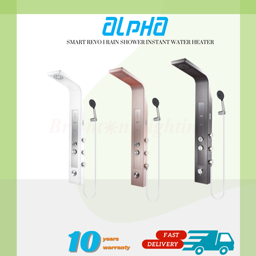 ALPHA SMART REVO i/REVO-E Rain Shower Instant Water Heater DC Pump BEST HEATER online | Shopee ...
