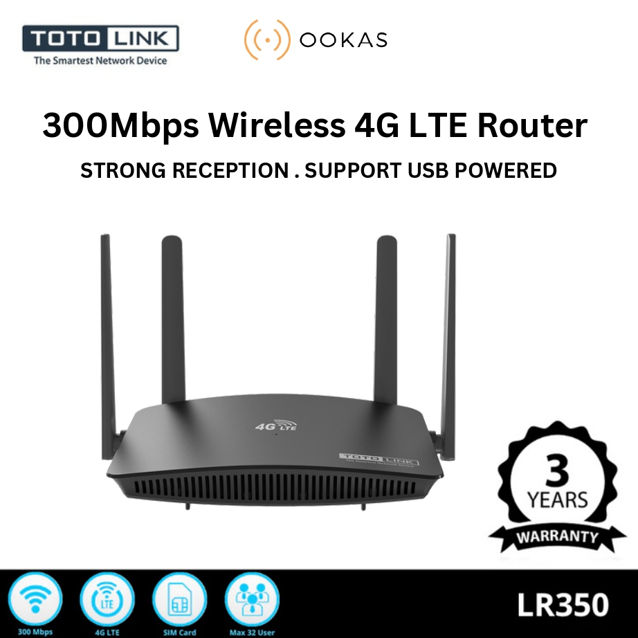 Totolink LR350 300Mbps Wireless 4G LTE Router | Shopee Malaysia
