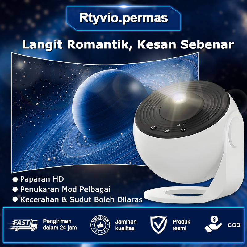 Lampu Projector Galaxy Lampu Tidur Bilik Rumah Hiasan Kanak Kanak ...