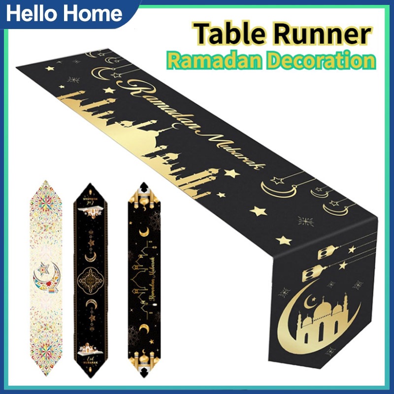 Ramadan Decoration Table Runner EID Mubarak Tablecloth Islamic Muslim ...