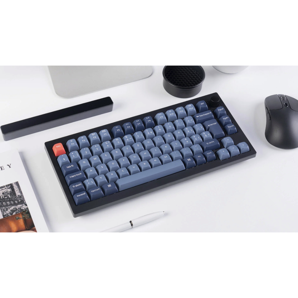 Keychron V1 Max QMK Wireless Custom Mechanical Keyboard UK ISO Layout ...