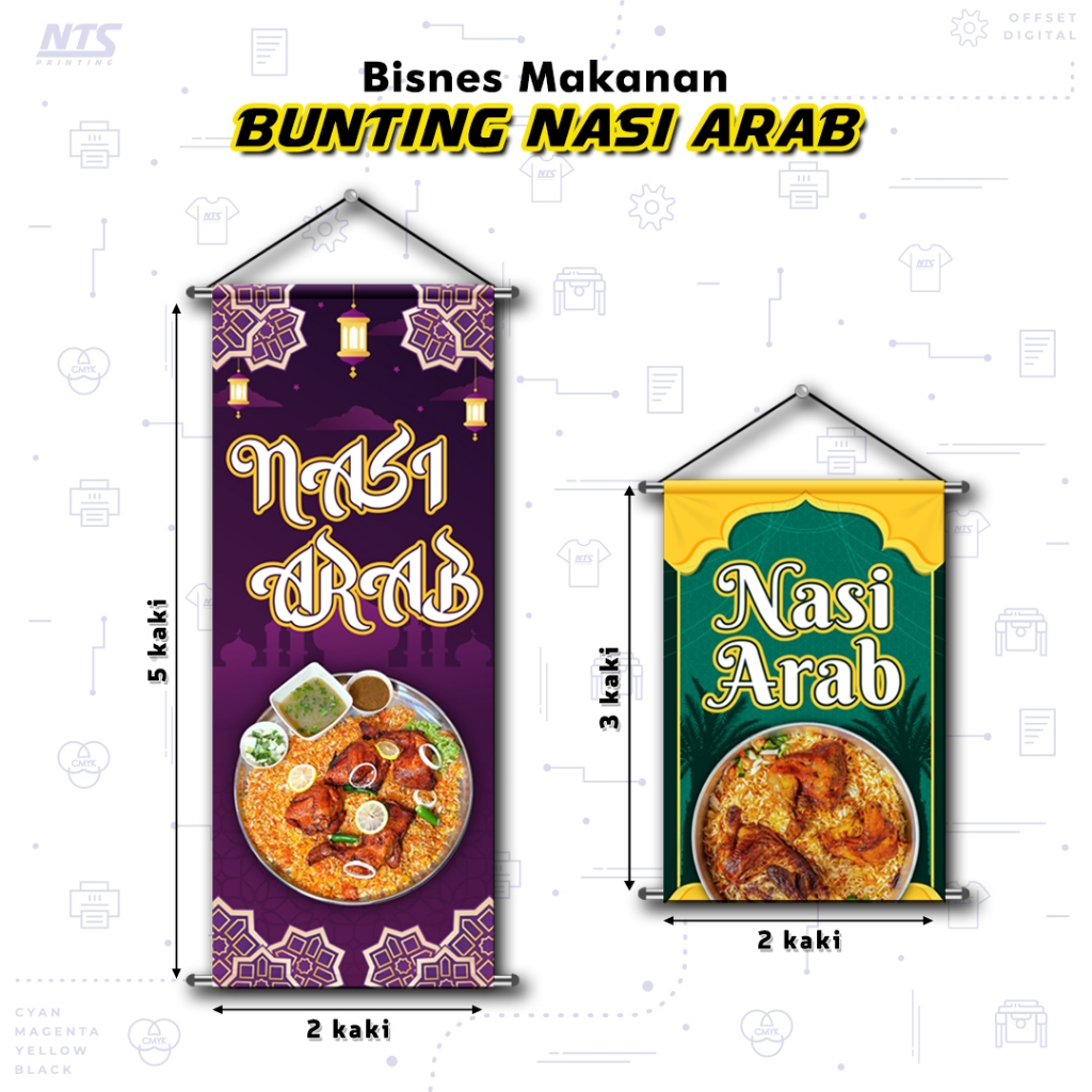 READY DESIGN BUNTING NASI ARAB - PENIAGA GERAI / MAKANAN / KHEMAH ...