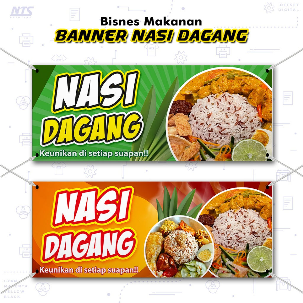 READY DESIGN BANNER NASI DAGANG - PENIAGA KEDAI / GERAI / MAKANAN ...