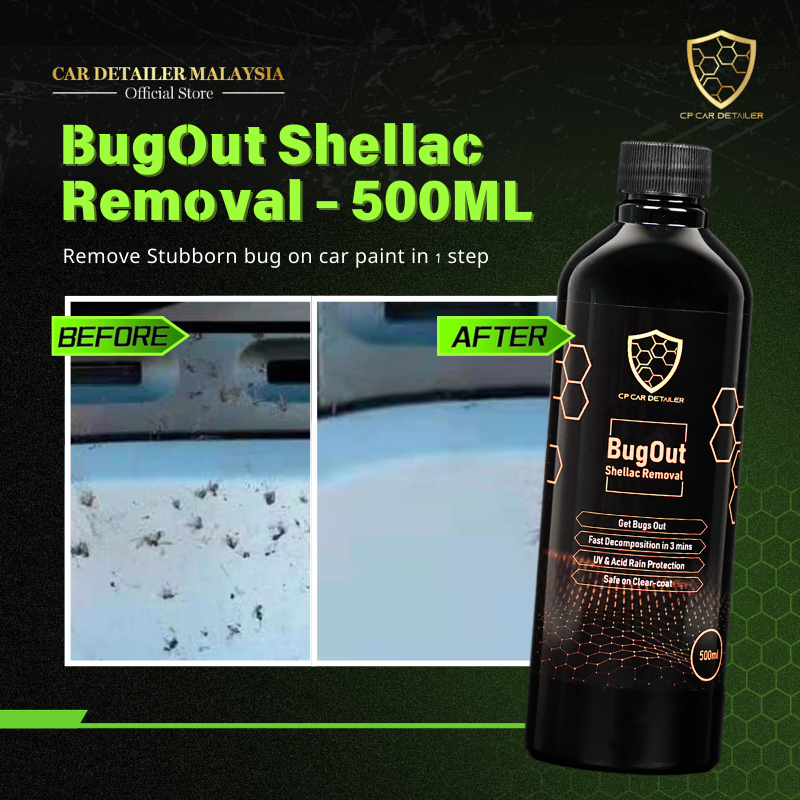 CP CAR Detailer - BugOut Shellac Removal 500ml Car Bug Remover Stain ...
