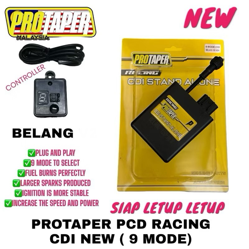BELANG150 PROTAPER PCD RACING CDI (9 MODE) SIAP MAPPING PNP (6 PIN ...