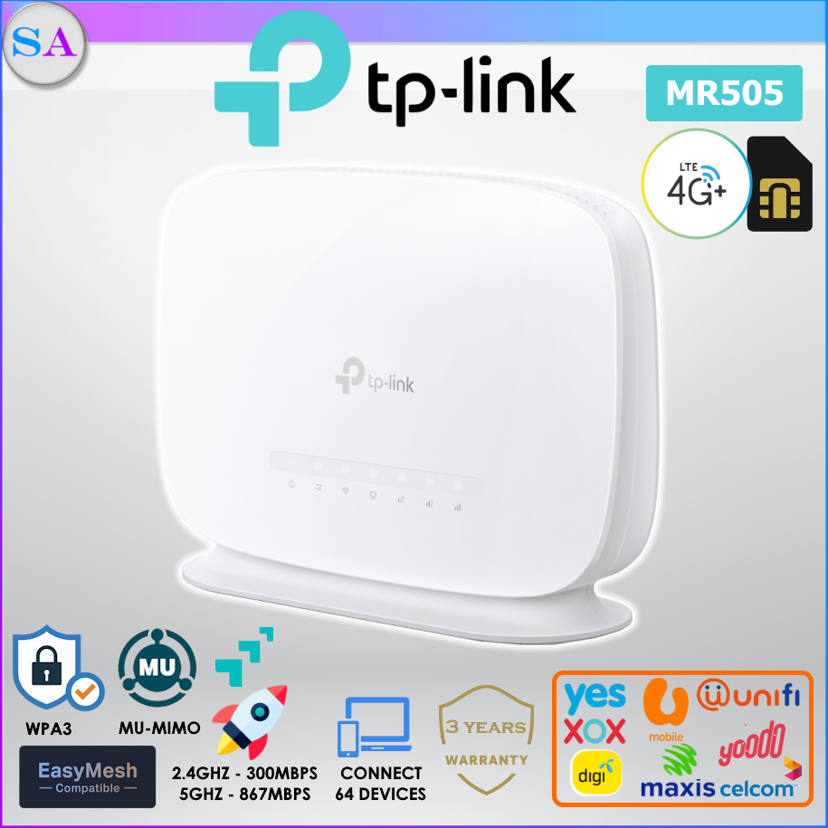 TP-Link Archer MR505 4G+ LTE Wifi Cat6 AC1200 Wireless Dual Band ...