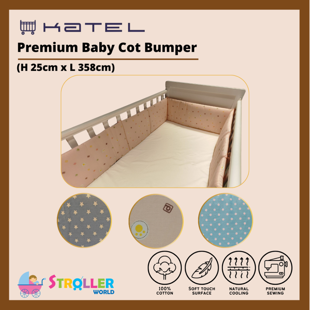 {New In} Katel Baby Cot Bumper suitable size 60cm x 120cm | Shopee Malaysia