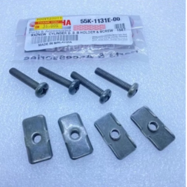 RXZ NEW CYLINDER BLOCK SIDE BRACKET HOLDER & SCREW/SKRU CAVER HEAD ...