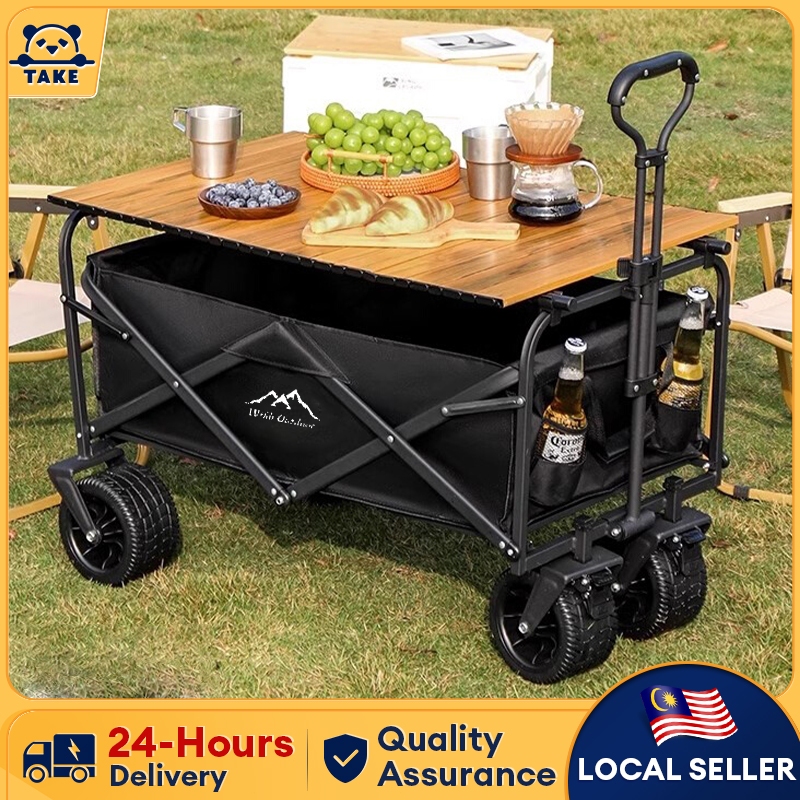 300L Outdoor Trolley Wagon Troli Barang Foldable Wagon Tool truck ...