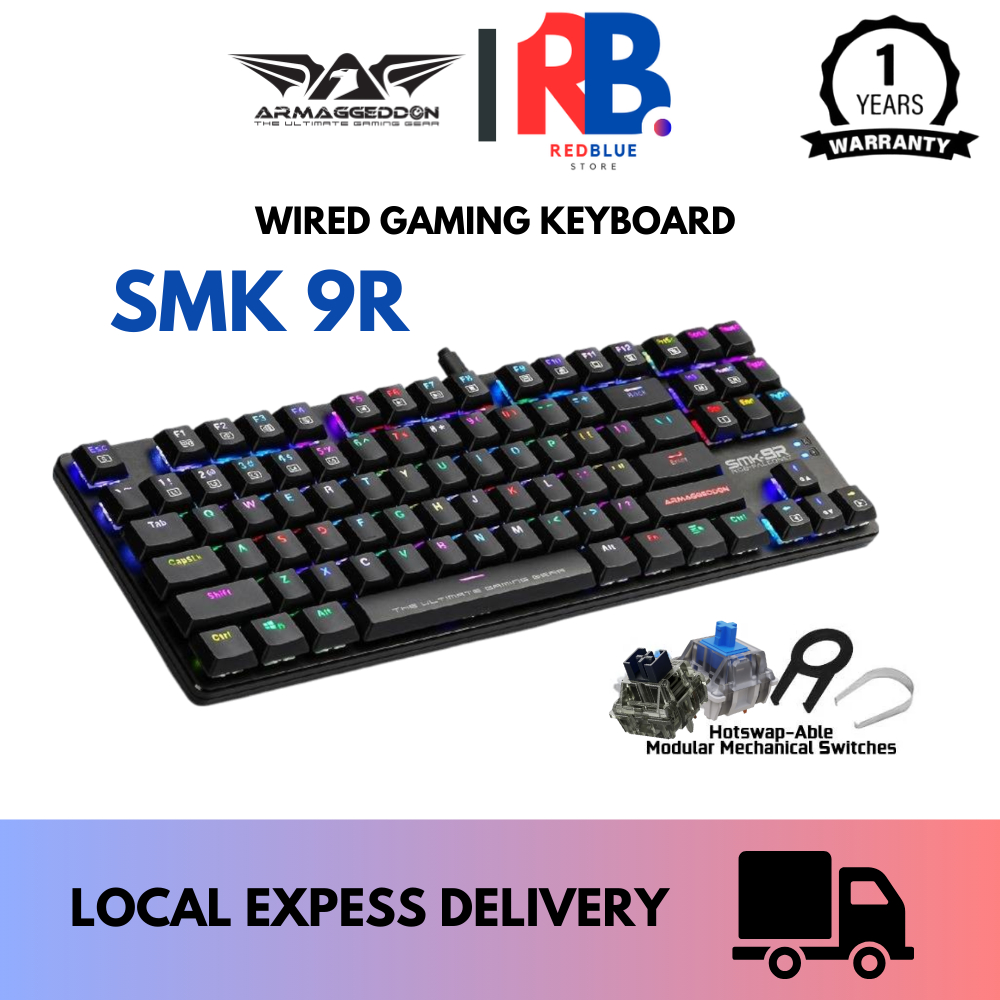 Armaggeddon SMK-9R RGB Falconet Outemu Switch Mechanical Keyboard 87 ...