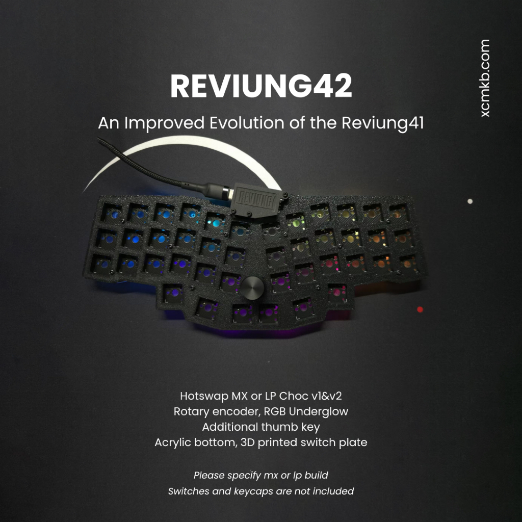 Reviung42 lp choc v1/v2 qmk vial ergonomic keyboard | Shopee Malaysia