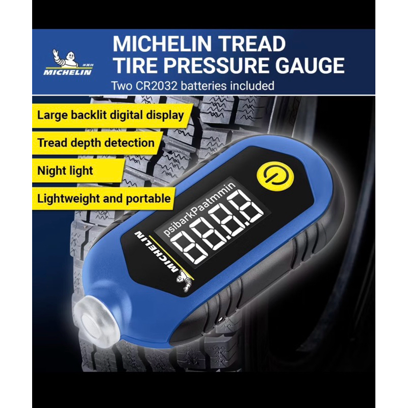 MICHELIN DIGITAL TYRE TREAD DEPTH READER & PRESSURE GAUGE | Shopee Malaysia