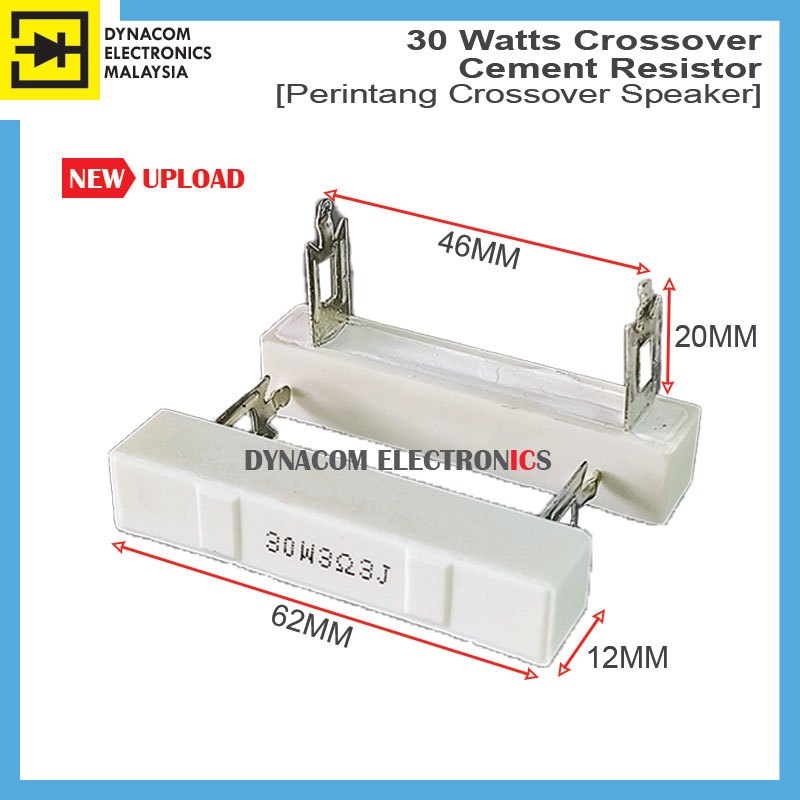 30 Watts Crossover Cement Resistor 30W Resistor [Perintang Crossover ...