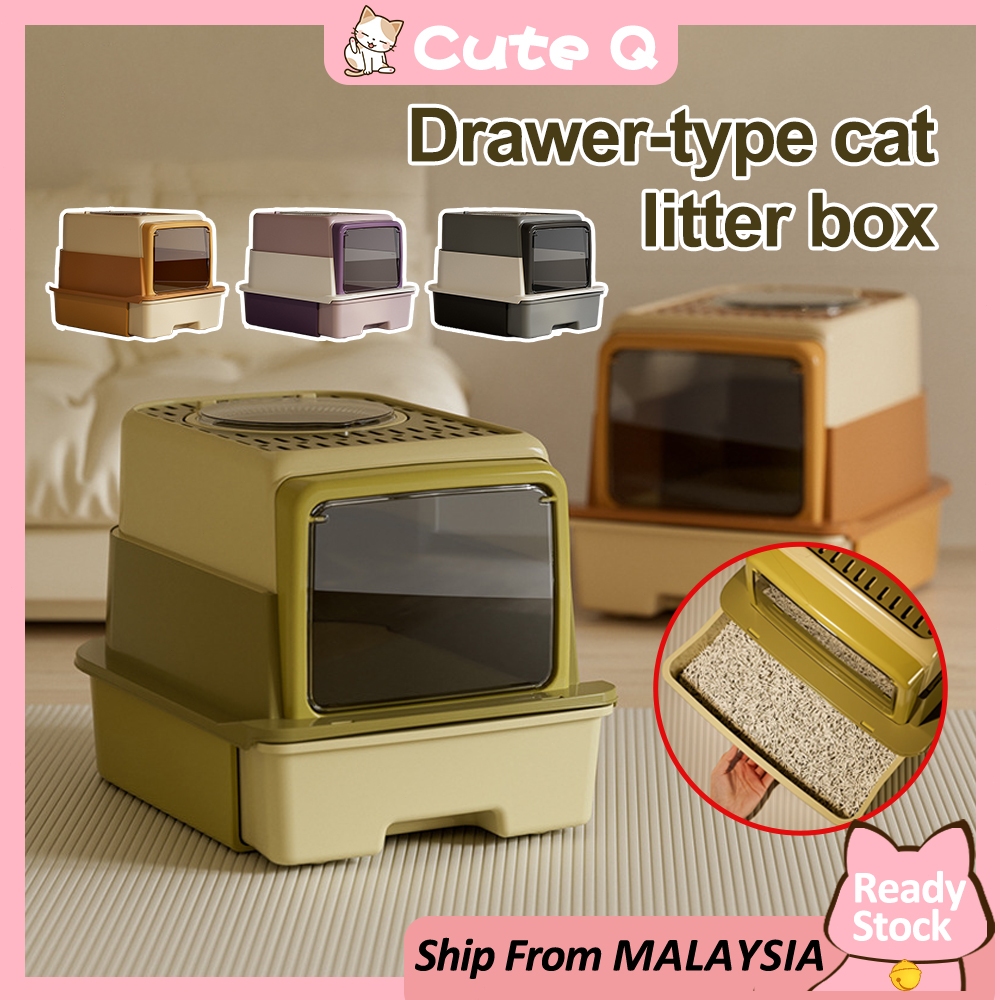 Cute Q Cabinet cat litter box extra large jumbo cat toilet bekas pasir ...