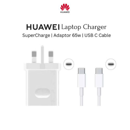 HUAWEI MateBook Laptop 65W Dual USB-C Charger | Super Fast charging ...