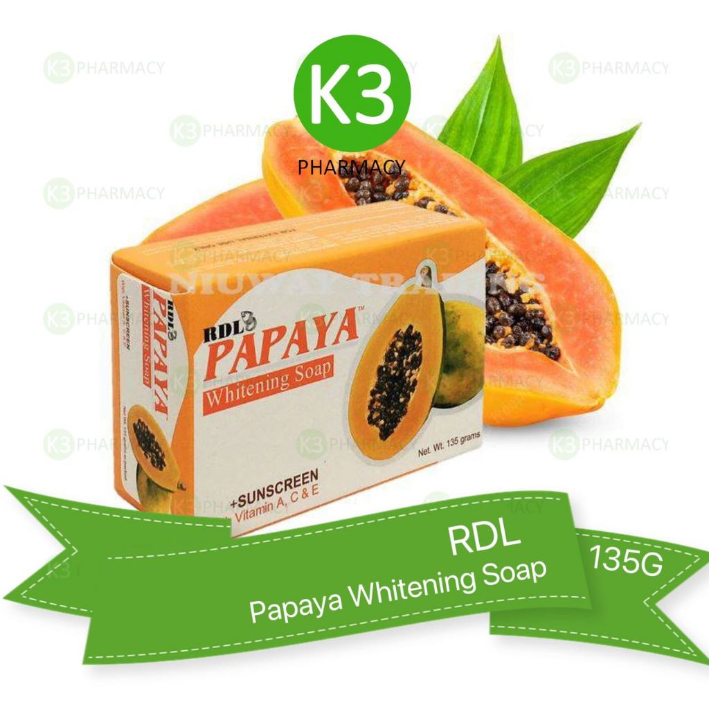 RDL Papaya Whitening Soap + Suncreen With Vitamin A, C, E (135GM) | Shopee Malaysia