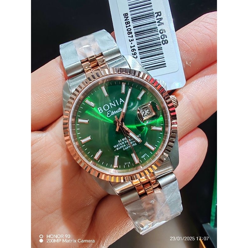 [NEW][FREE Bonia Watch Pouch] BONIA Men/Women Elegance Stainless Steel ...