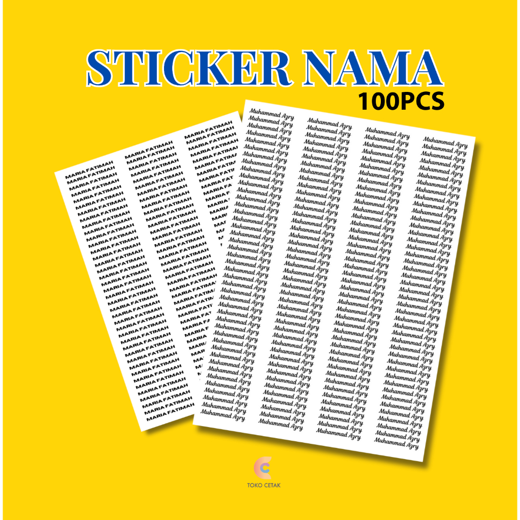 Sticker Nama Transparent Name | Sticker Nama White Background ...