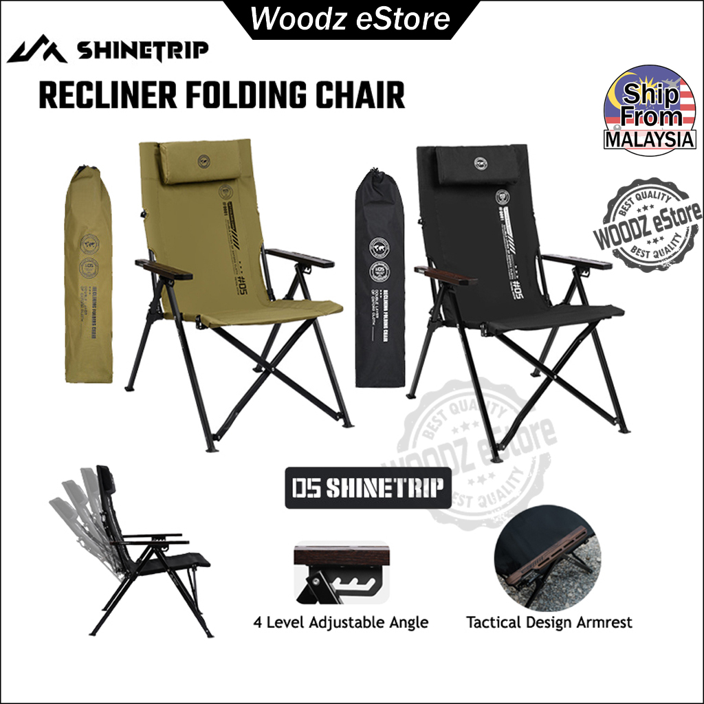 [Woodz] SHINETRIP 05 Series Tactical Recliner Folding Camping Chair ...