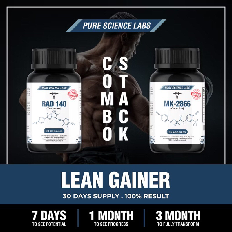 COMBO LEAN GAINER (RAD+MK2866)-Lean gain+Naikkan otot +shred muscle ...