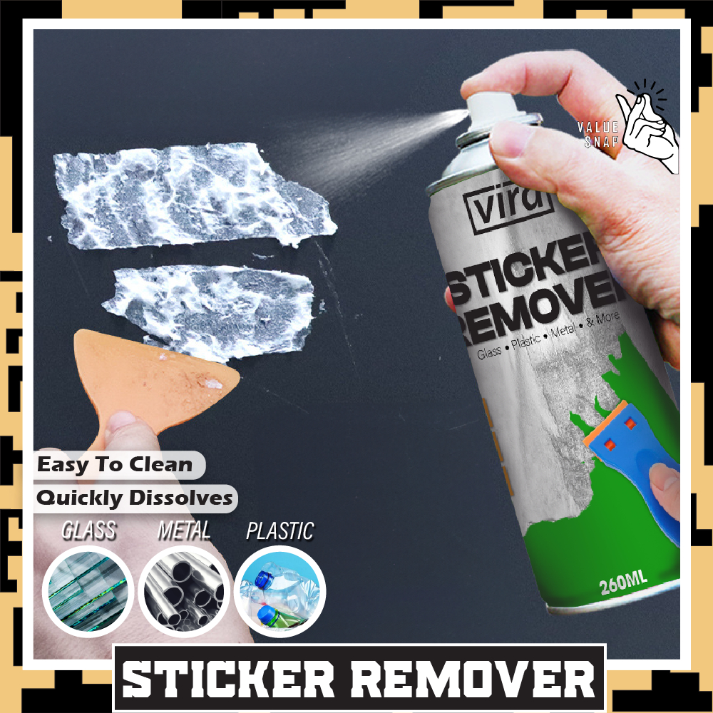 Vira Sticker Remover Spray Cleaner Glue sticker Remover cleaning the ...