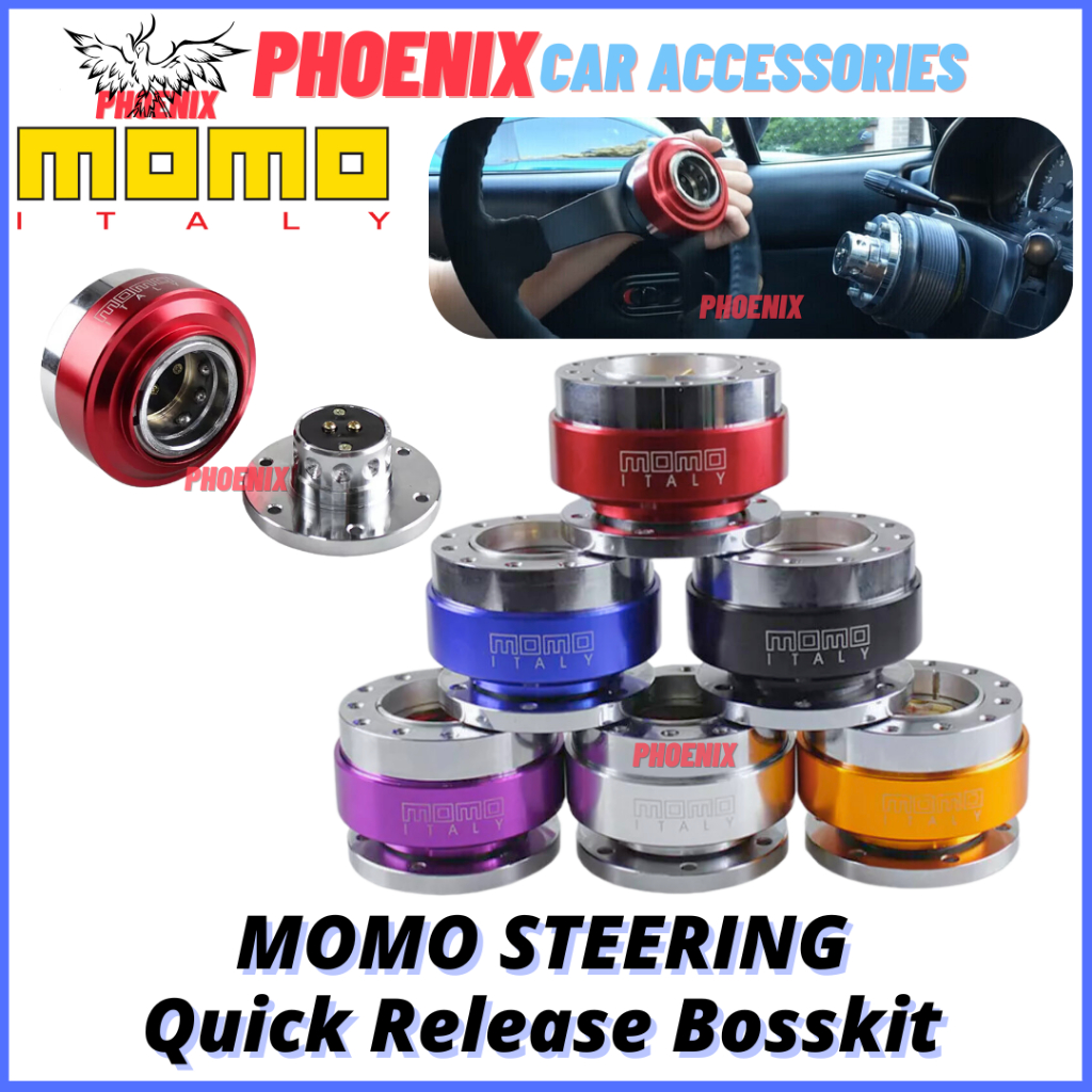 MOMO ITALY Steering Wheel Quick Release Snap Off Sport Boss Kit Hub ...