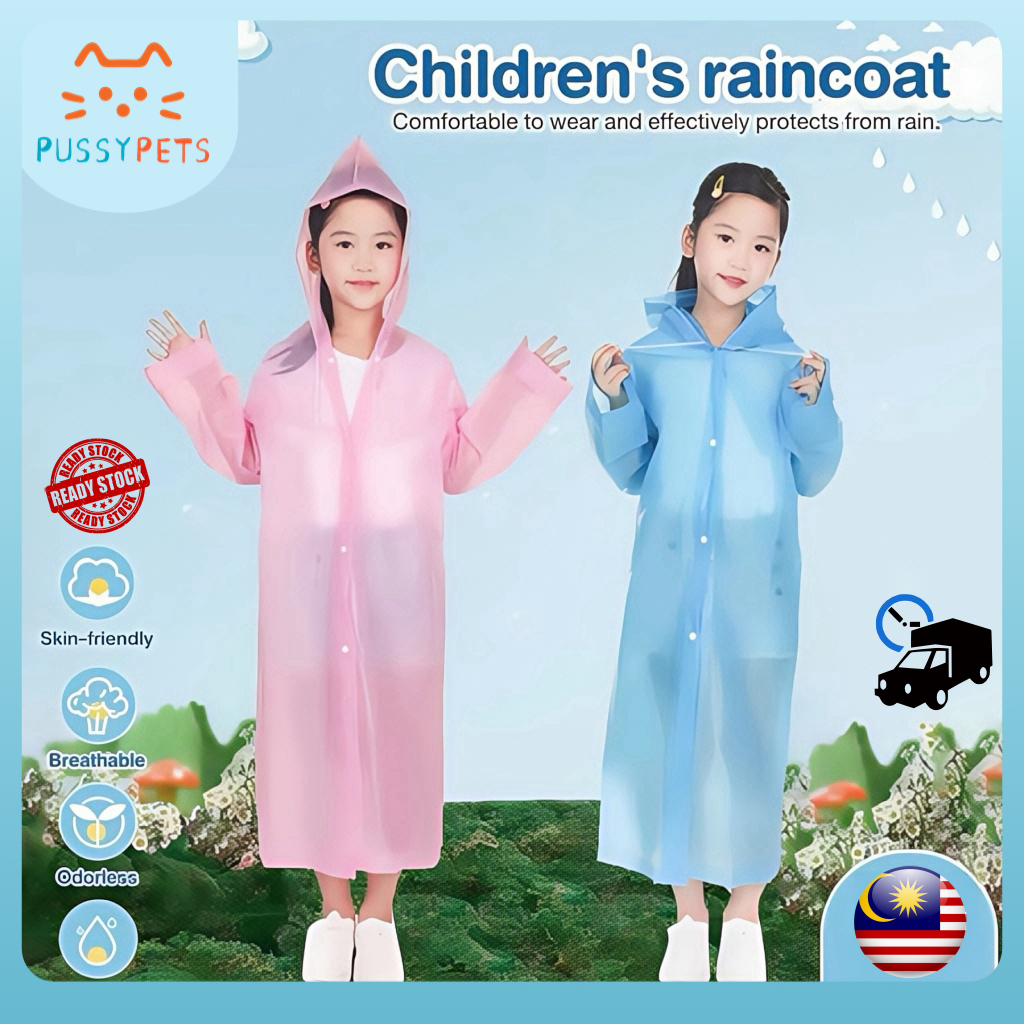 COD Local Delivery Kids Rain Coat Foldable Waterproof Rain Coat Baju ...
