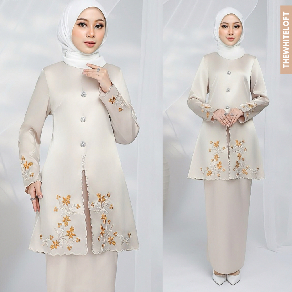 Readystock Jenna Kurung Chicchoc Baju Raya 2025 Baju Kurung Satin with ...