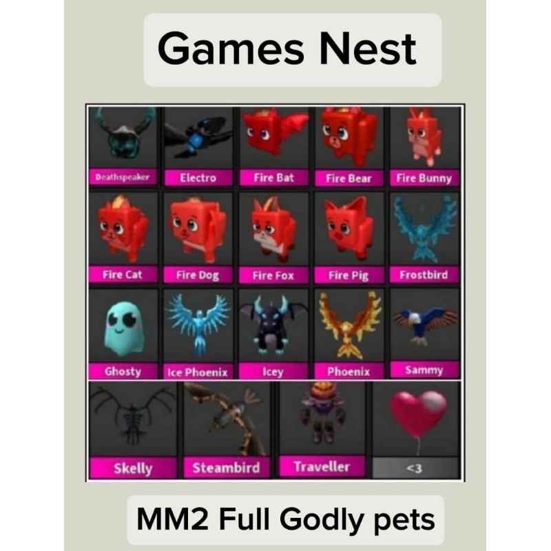 MM2 FULL GODLY PETS (PRICE LOWERD FOR 20 DAYS) | Shopee Malaysia