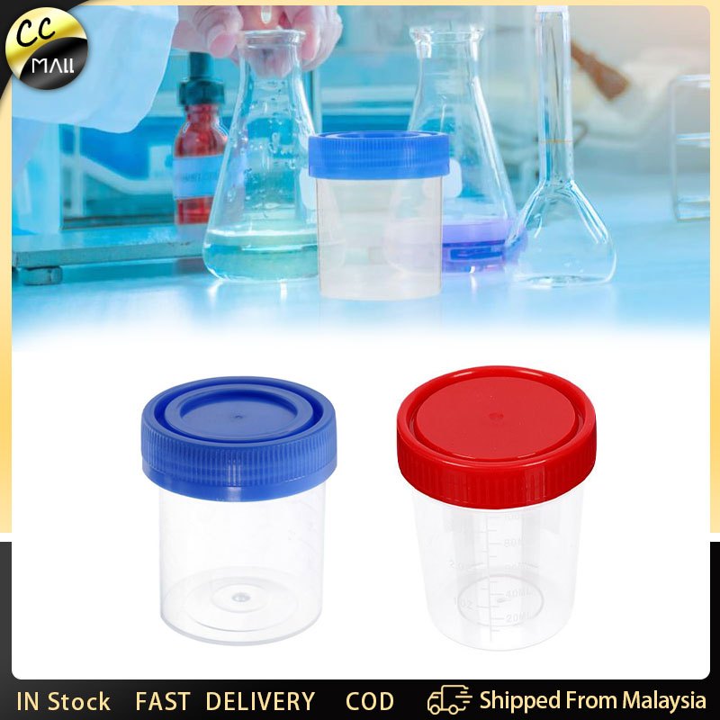 50pcs Single Use Urine Specimen Cups Screw on Leak Resistant Lid ...