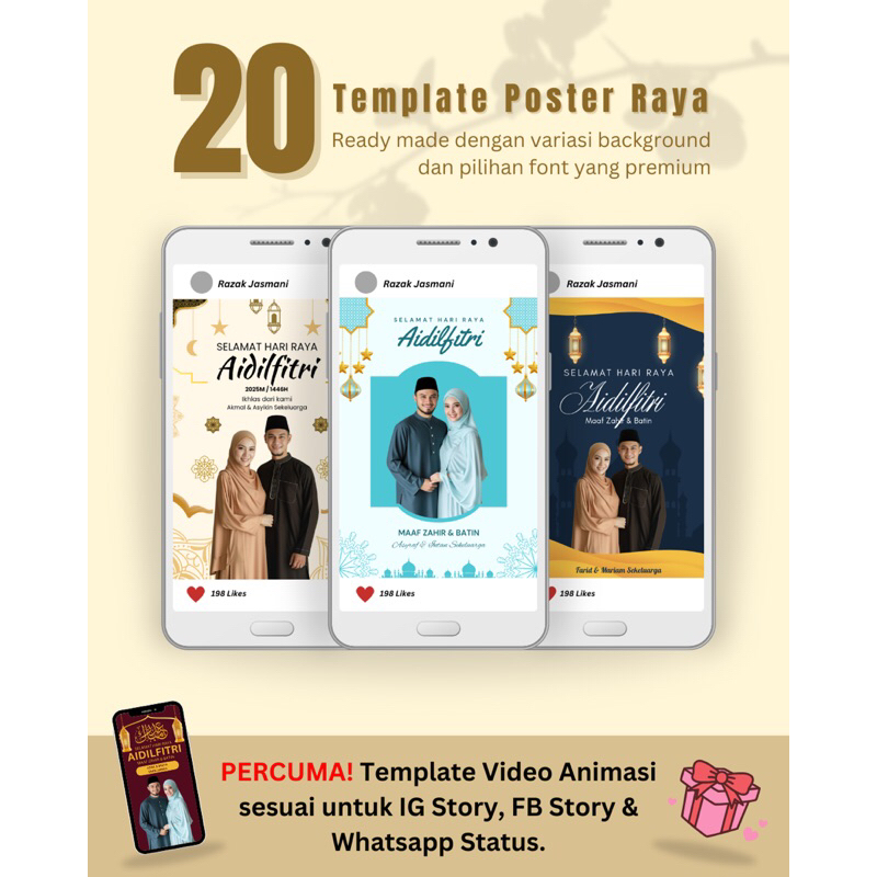 Template Raya Exclusive, Sesuai utk FB, IG & WS Story | Shopee Malaysia