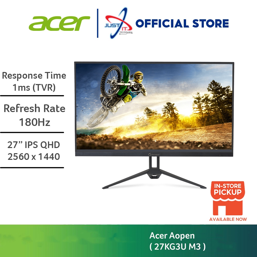 ACER AOPEN 27KG3U M3 / 27KG3UM3 27" GAMING MONITOR ( 27" IPS QHD / 1MS / 180HZ / AMD FREESYNC ...