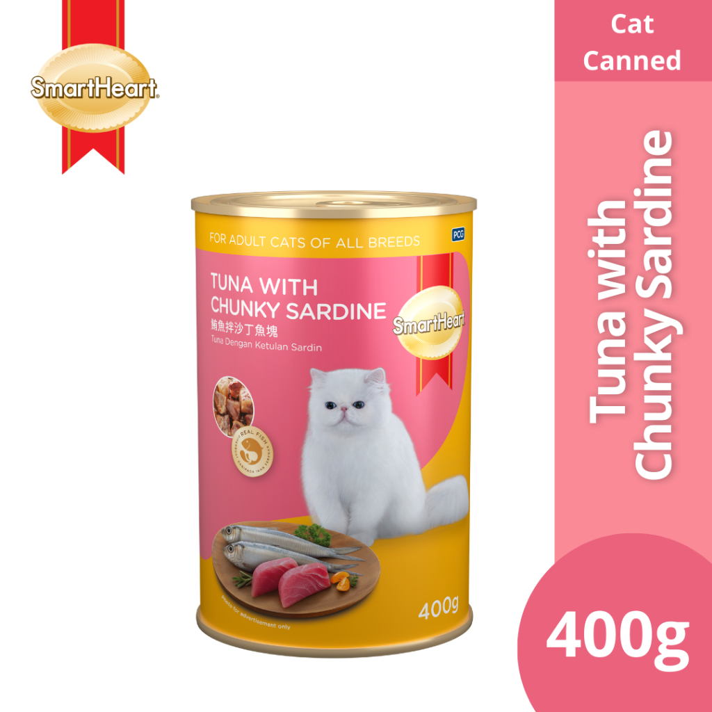 SmartHeart Cat Canned - Tuna with Chunky Sardine (400g) | Shopee Malaysia