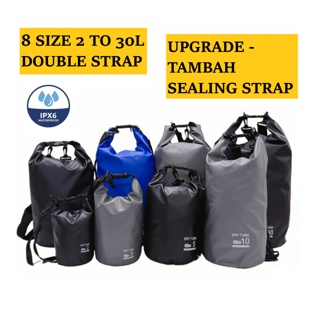 Dry bag(Backpack/Sling) 2L 3L 5L 10L 15L 20L 25L 30L hypergear Waterproof Diving Bag Travel ...