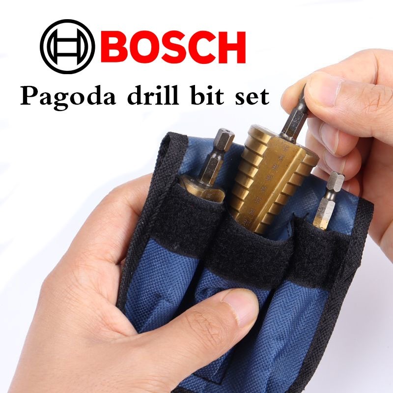 Bosch step drill bit titanium-coated high- speed steel drill bit ...