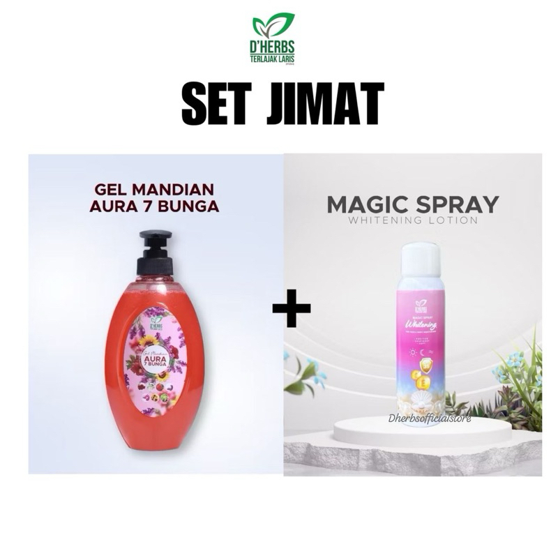 Dherbs Combo Mandian Aura 7 Bunga Dan Spray Whitening #murah | Shopee ...