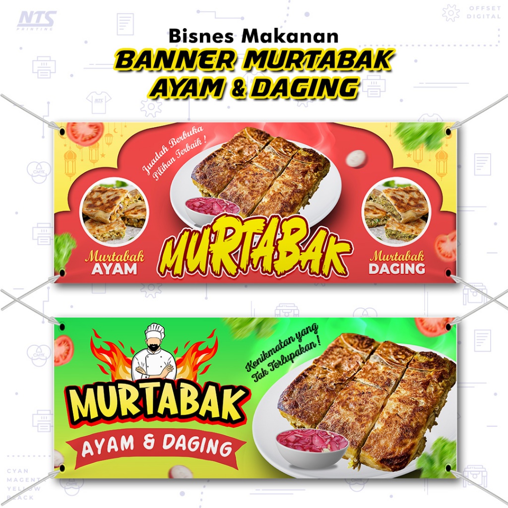 READY DESIGN BANNER MURTABAK AYAM & DAGING- PENIAGA KEDAI / GERAI ...