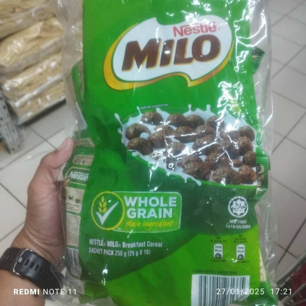 NESTLE MILO Breakfast Cereal Whole Grain 25g x 1 pack ActivGo Vitamin ...