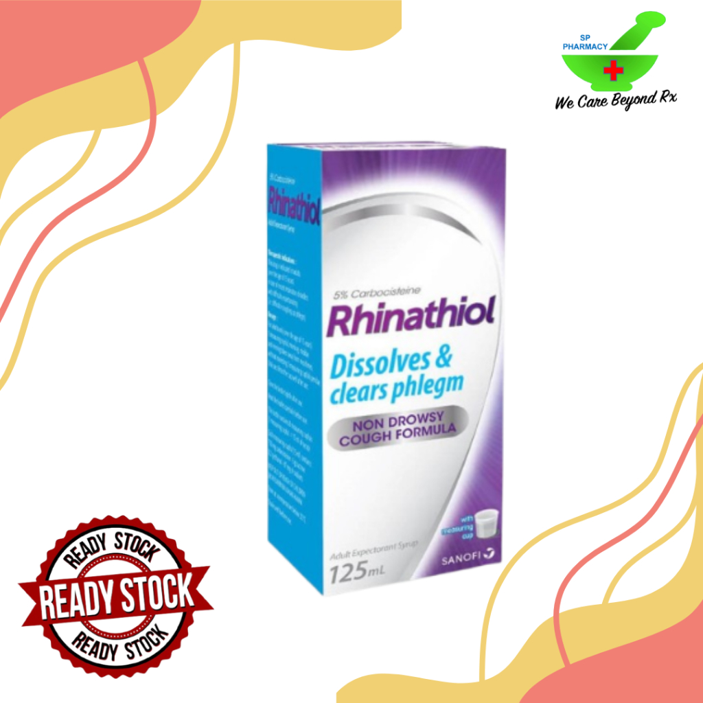 RHINATHIOL ADULT COUGHT SYRUP 125ML NON DROWSY (EXP AUG 2026) | Shopee ...