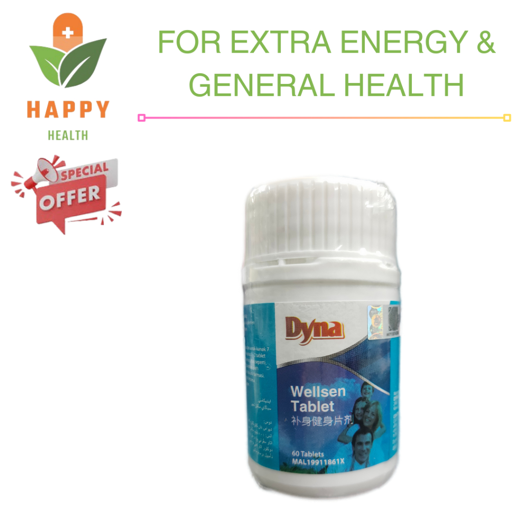 [ Exp 9/2025 ] DYNA WELLSEN TABLET 60'S - Vitamin A, B1, B6, B5, B12 ...
