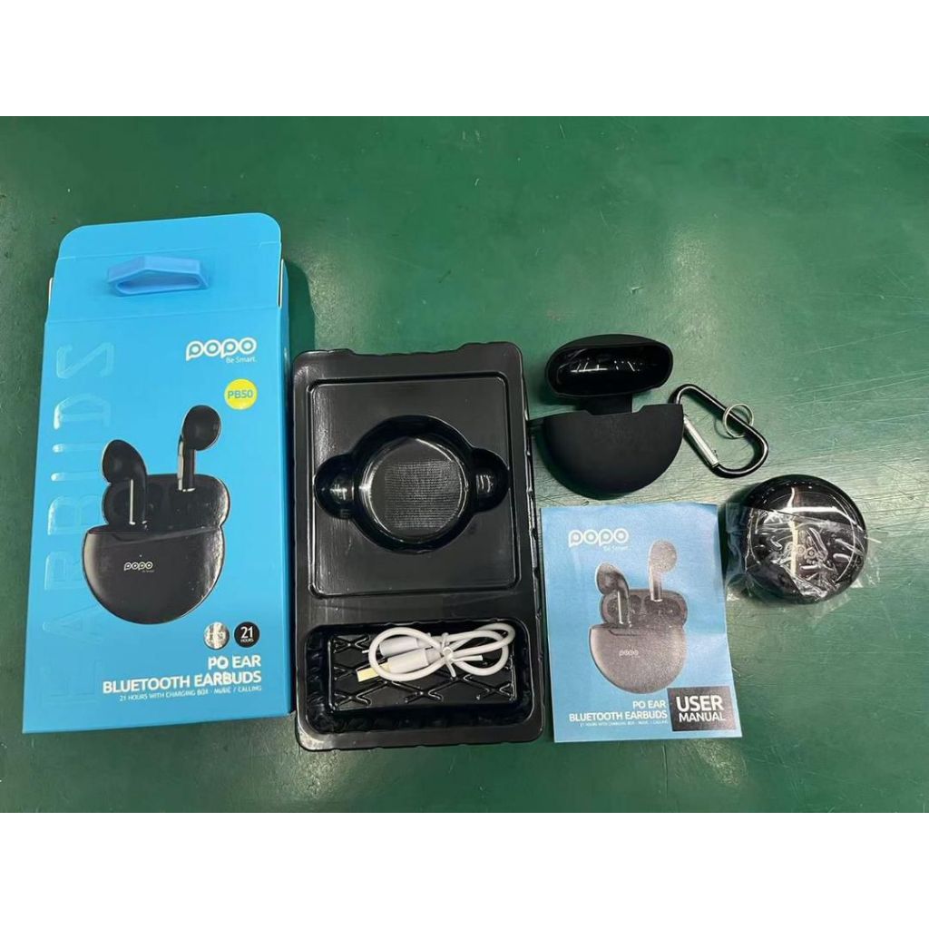 💯% Original, POPO PB50 PO Ear bluetooth earbuds Wireless Earphone Touch ...